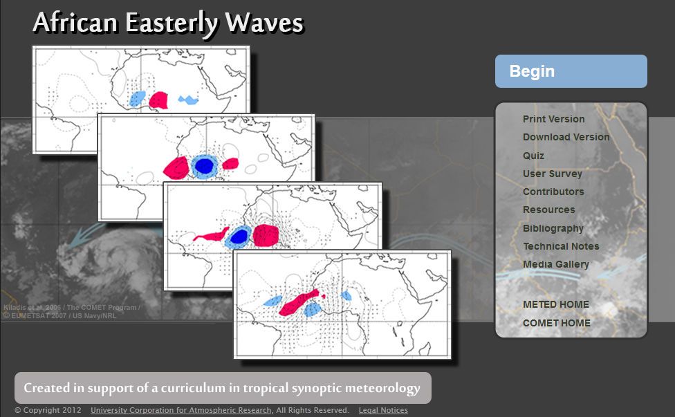 Módulos Comet Meted: African Easterly Waves (Ondas africanas del Este)