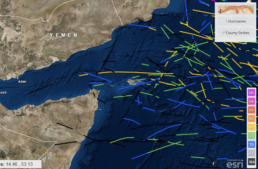 Un record sin precedentes de ciclones tropicales en el mar Arábigo