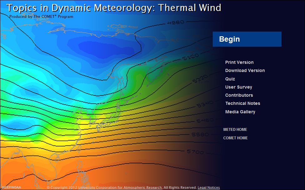 El viento térmico. "Topics in Dynamic Meteorology: Thermal Wind"