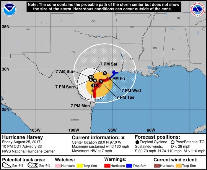 El Huracán Harvey Se Intensifica Y Llega A Texas