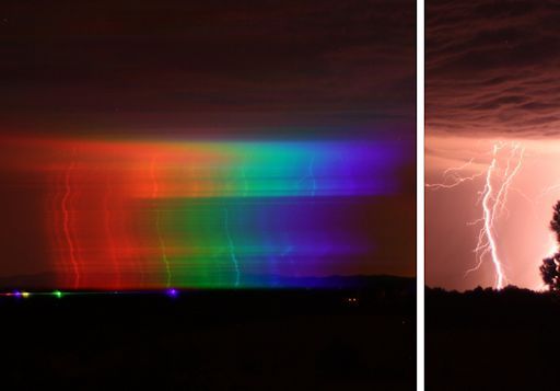 Los colores interiores de un rayo