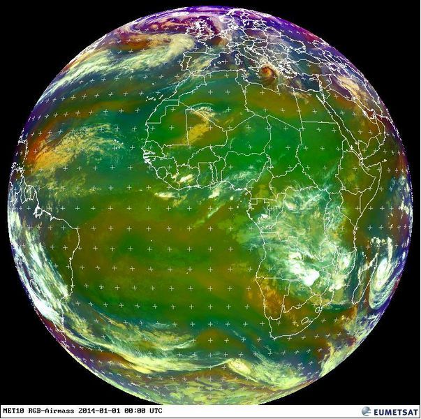 Primera imagen de Meteosat de 2014