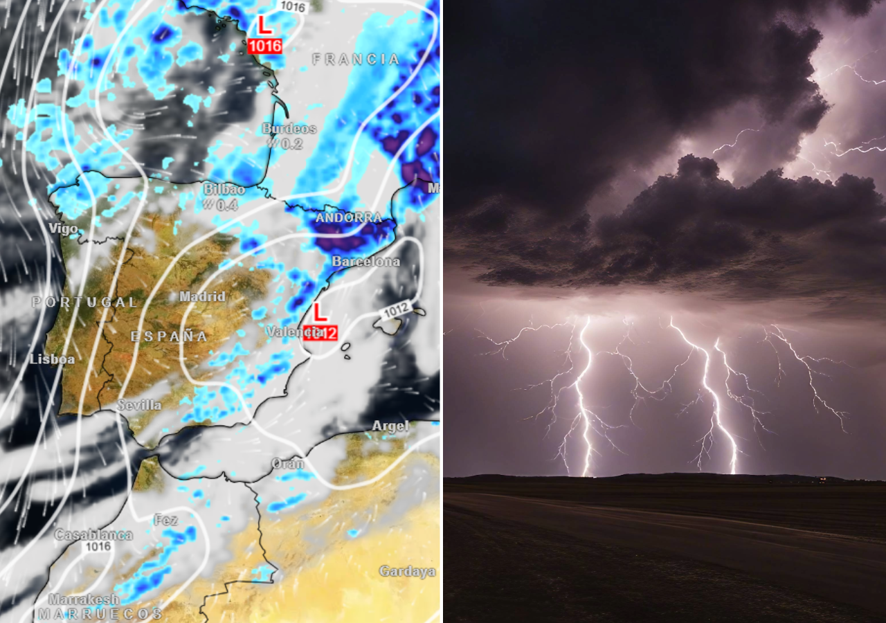 50 l/m2 en pocos minutos: este domingo un frente estallará en tormentas ...