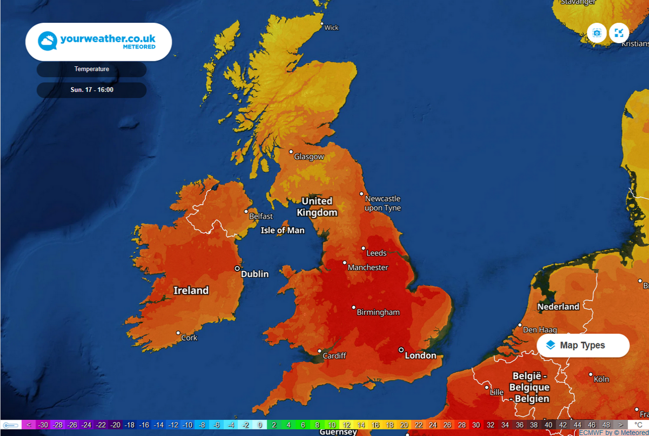 UK heatwave to ramp up this weekend ahead of extreme red heat warning