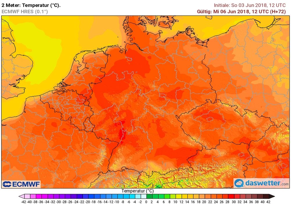 Neue Hitzewelle und Unwetterlage - bis 34 Grad im Schatten!