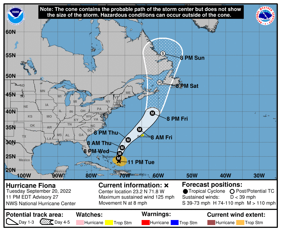 Un Atlántico tropical frenético: Fiona, Gaston, 98L y onda hacia Canarias
