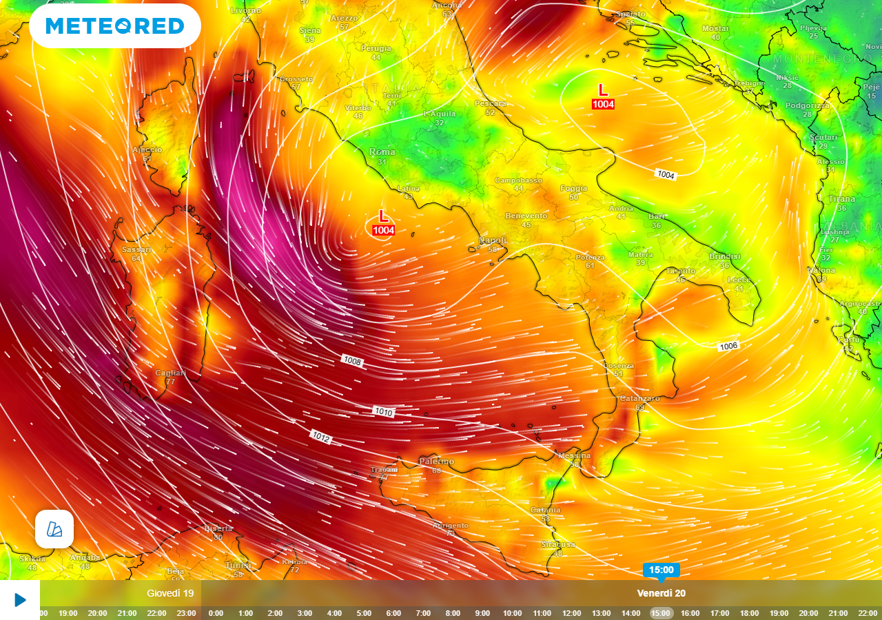 Il meteorologo Daniele Ingemi avvisa: tempesta di vento maestrale ...