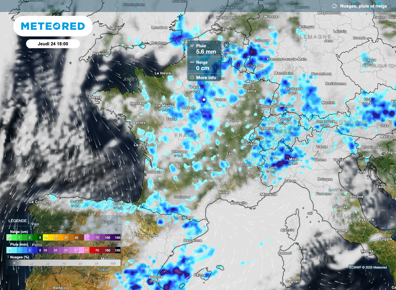 Ce jour, beaucoup de pluie attendue en France. Mais à quoi s'attendre ...