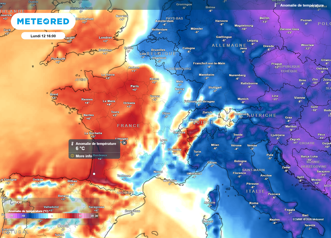 Changement thermique à partir du lundi 12 janvier en France : un ...