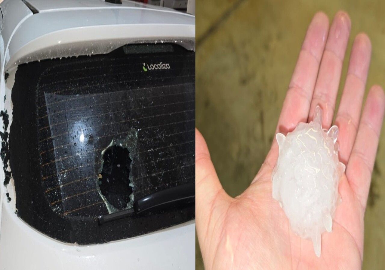 Chuva de granizo provoca estragos em Erechim, no RS, e mobiliza bombeiros e Defesa Civil; veja ...