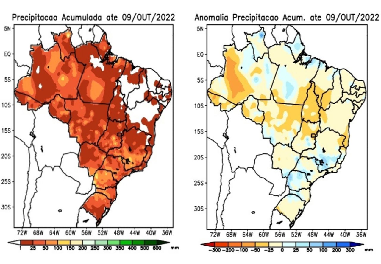 Chuvas volumosas voltam a atingir o Sul, o Centro-Oeste e o Sudeste