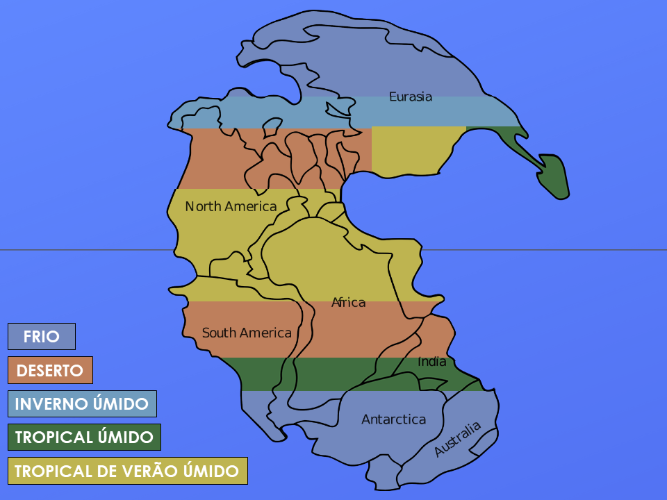 Como era o clima do supercontinente Pangeia?