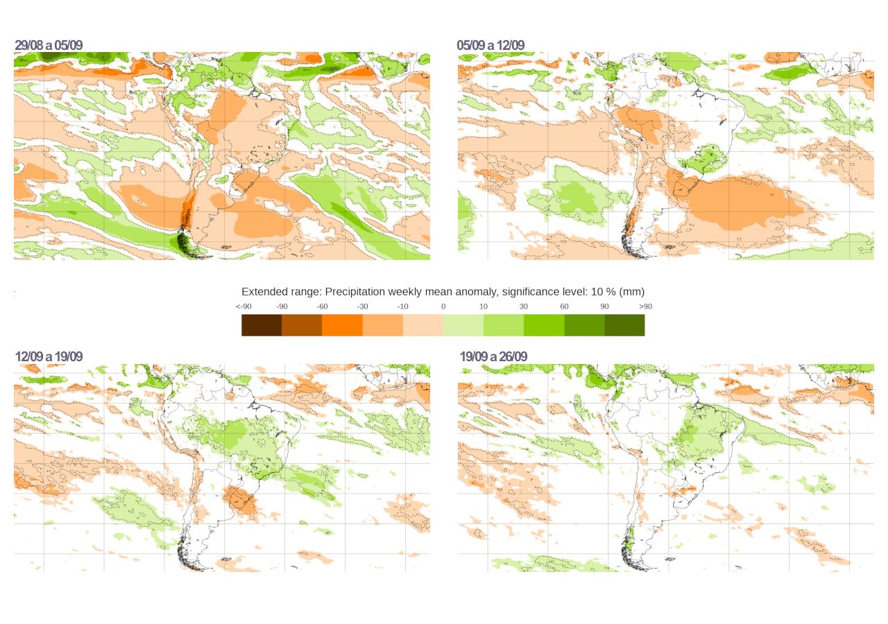 Como será o clima de setembro? As chuvas já podem se espalhar pelo Brasil?