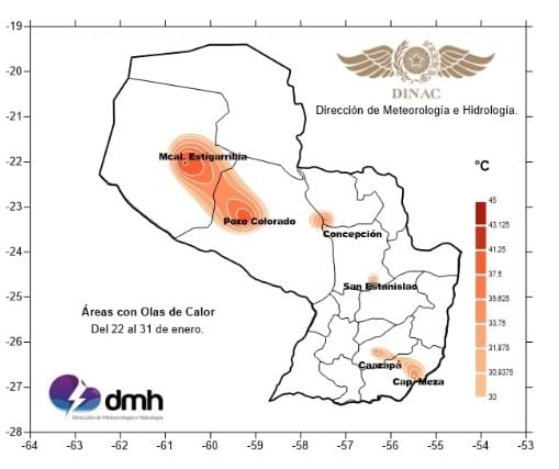 Con calor extremo se inicia el año en Paraguay
