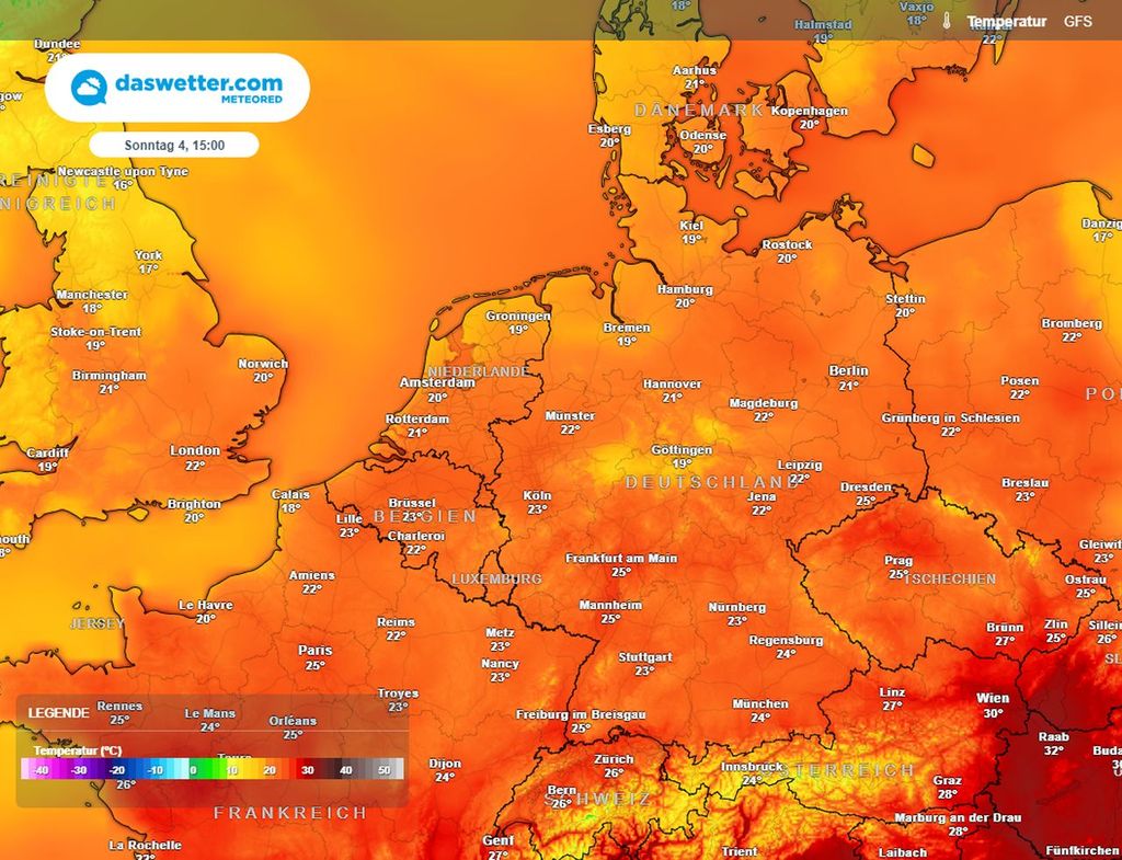 Das Wetter am Wochenende in Deutschland: Wird´s wieder bald wieder heiß? Das sagen die Meteored ...