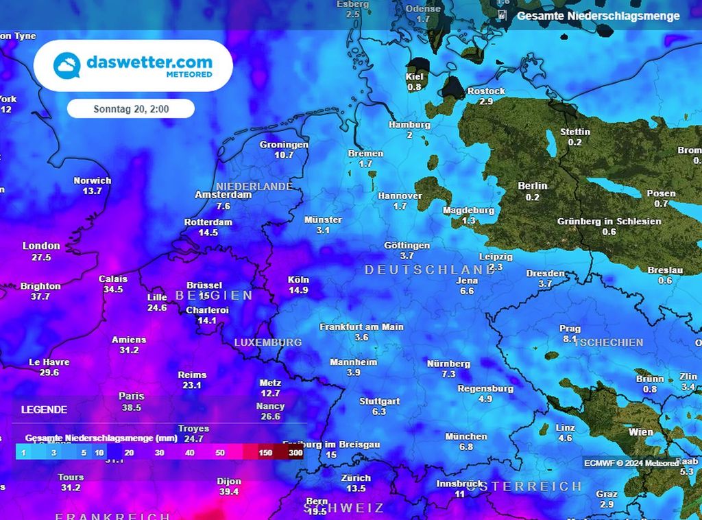 Das Wetter in Deutschland: Die Meteored-Wetterkarten zeigen ungewöhnliche Oktoberwärme - 20°C ...