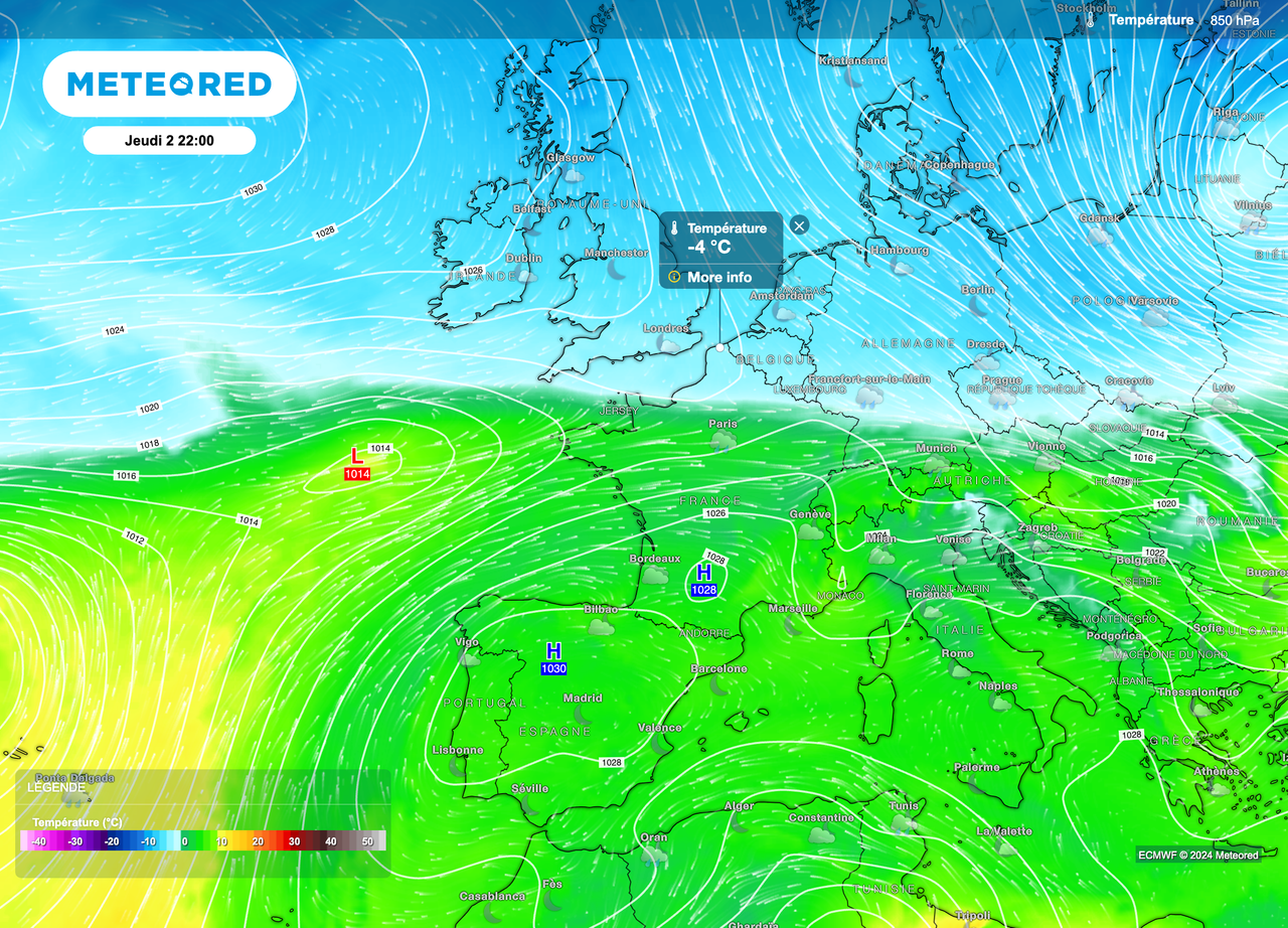 De l'air froid s'affirmera en début d'année 2025 sur la France ...