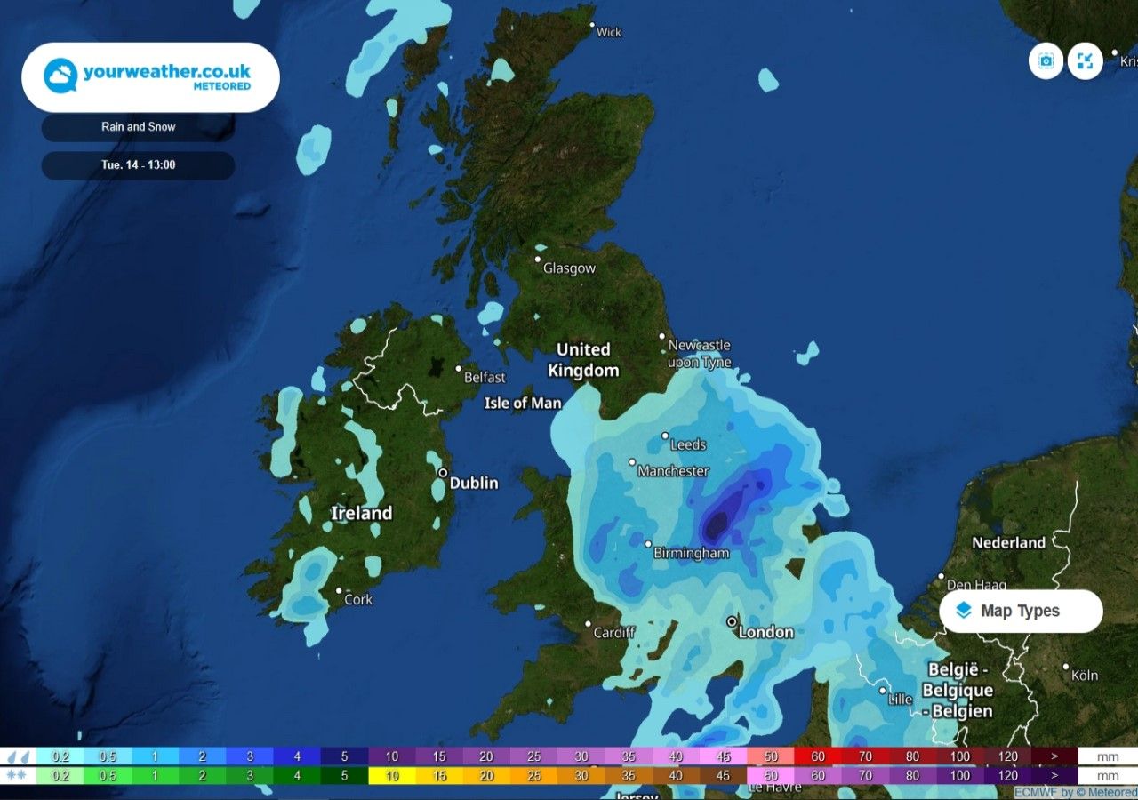 Dry for most but strong winds and heavy rain by the end of the week