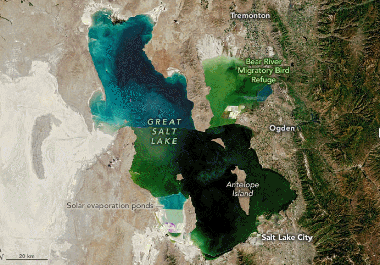 El Gran Lago Salado se seca