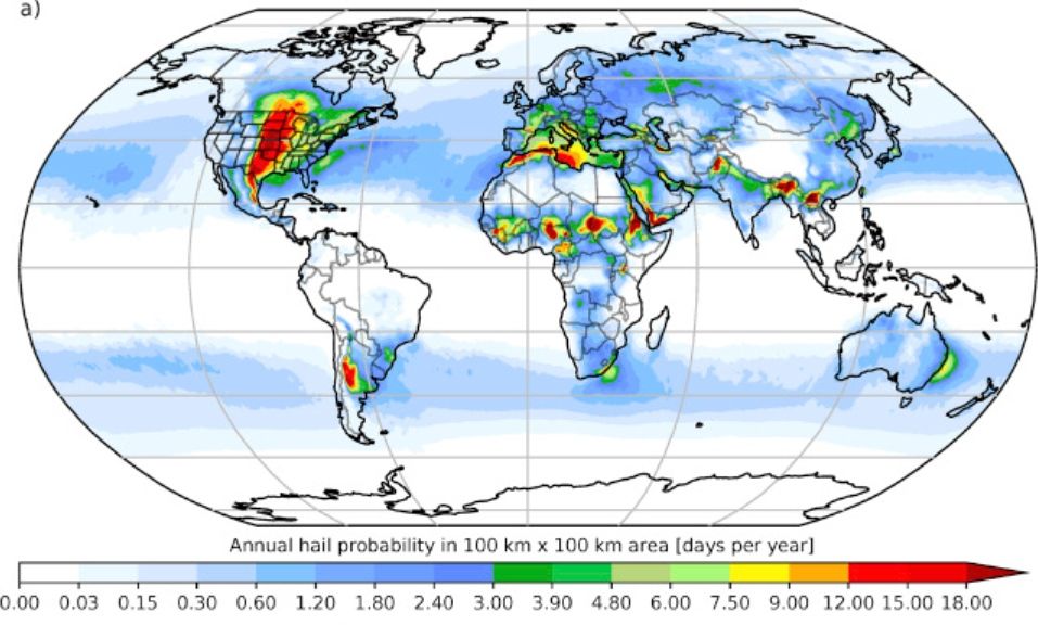 El granizo en el mundo
