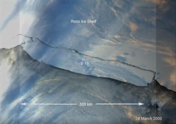 El mayor iceberg jamás observado: el B-15