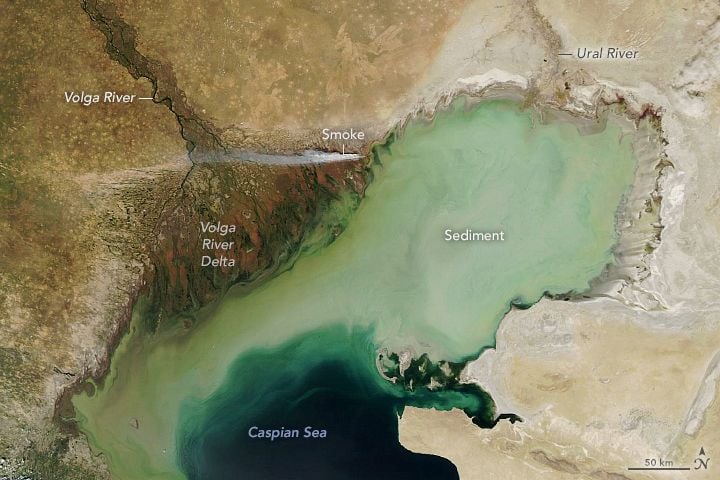 El norte poco profundo del Mar Caspio