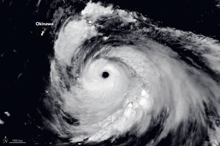 El súper tifón Haishen