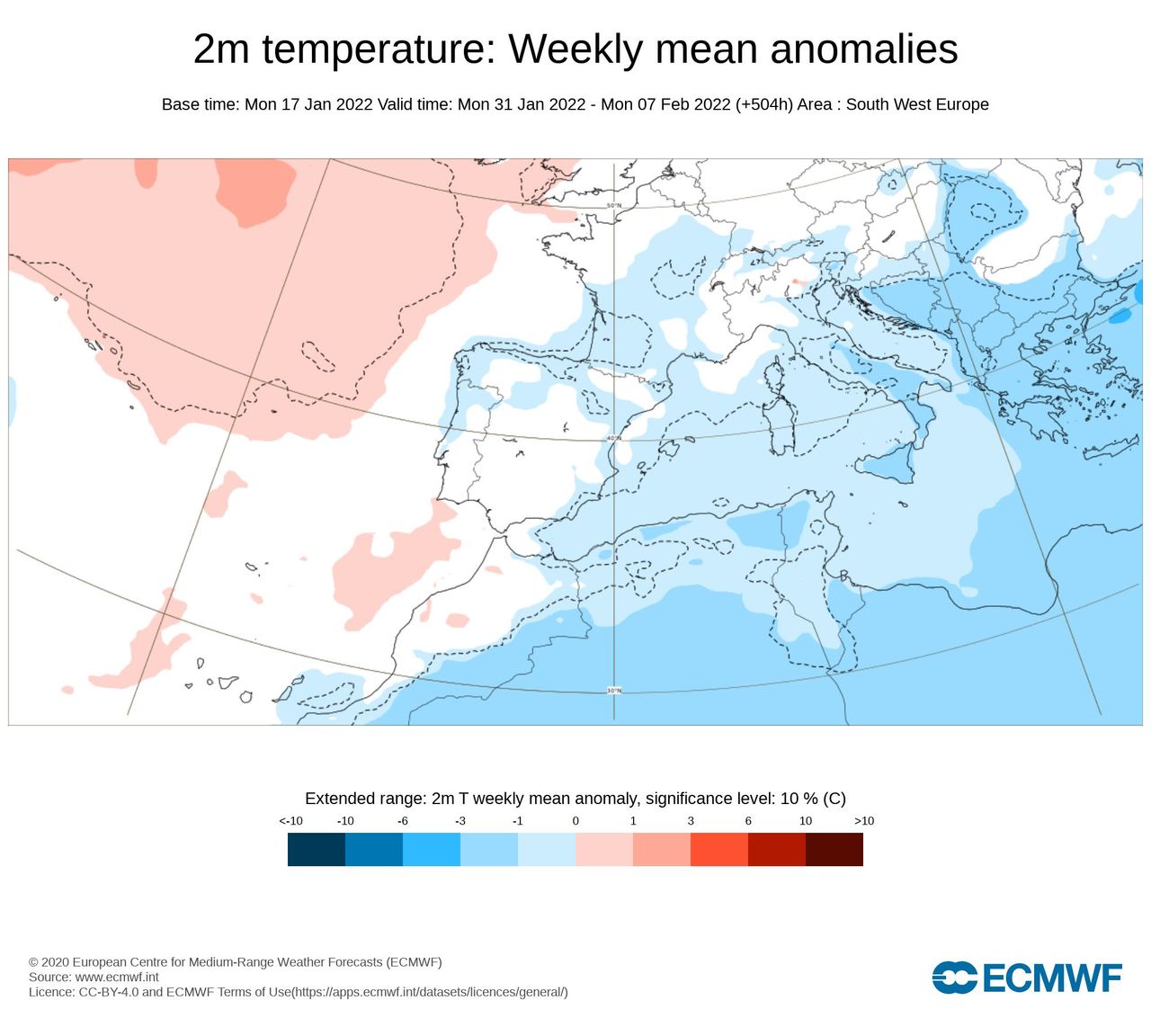 El tiempo de final de enero y primeros de febrero: frío y seco