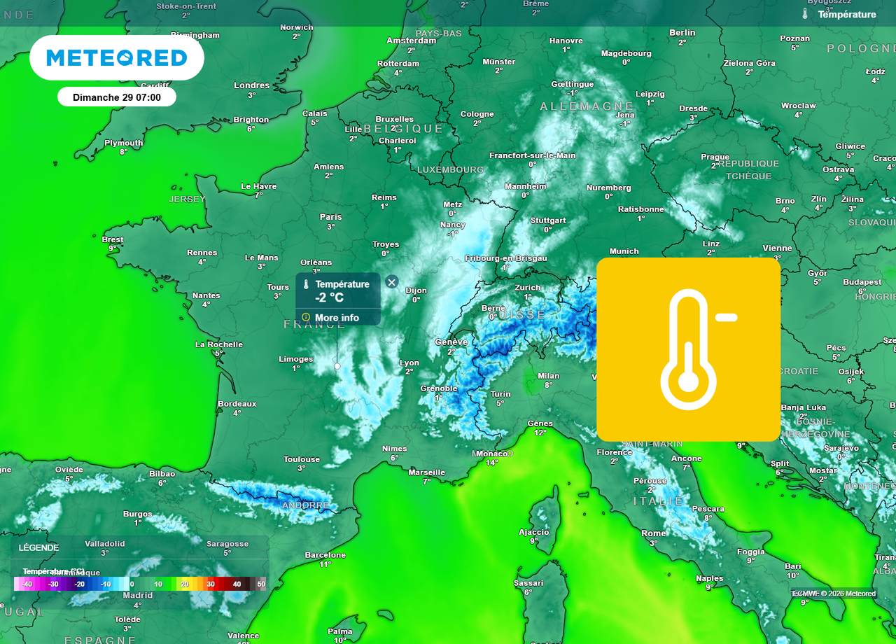 Encore du gel prévu ce dimanche en France ! À quelle heure fera-t-il le ...