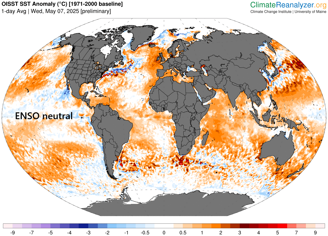 Estatus del sistema de alerta del ENSO a fecha de 8 de mayo de 2025 ...