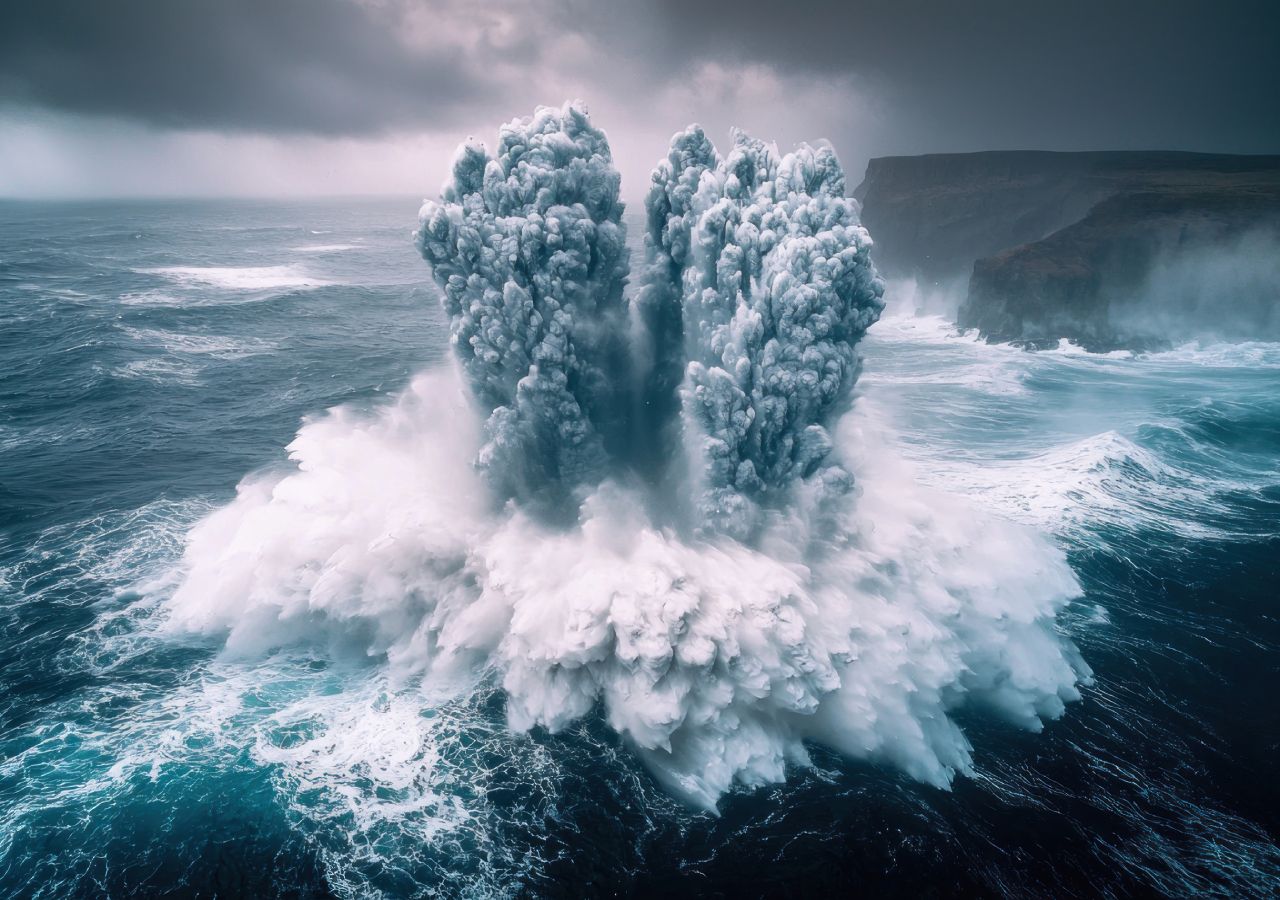 Esta misteriosa cratera sob o Oceano Atlântico foi formada pelo impacto ...