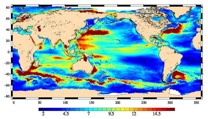 Estudiando la superficie del mar desde la Estación Espacial