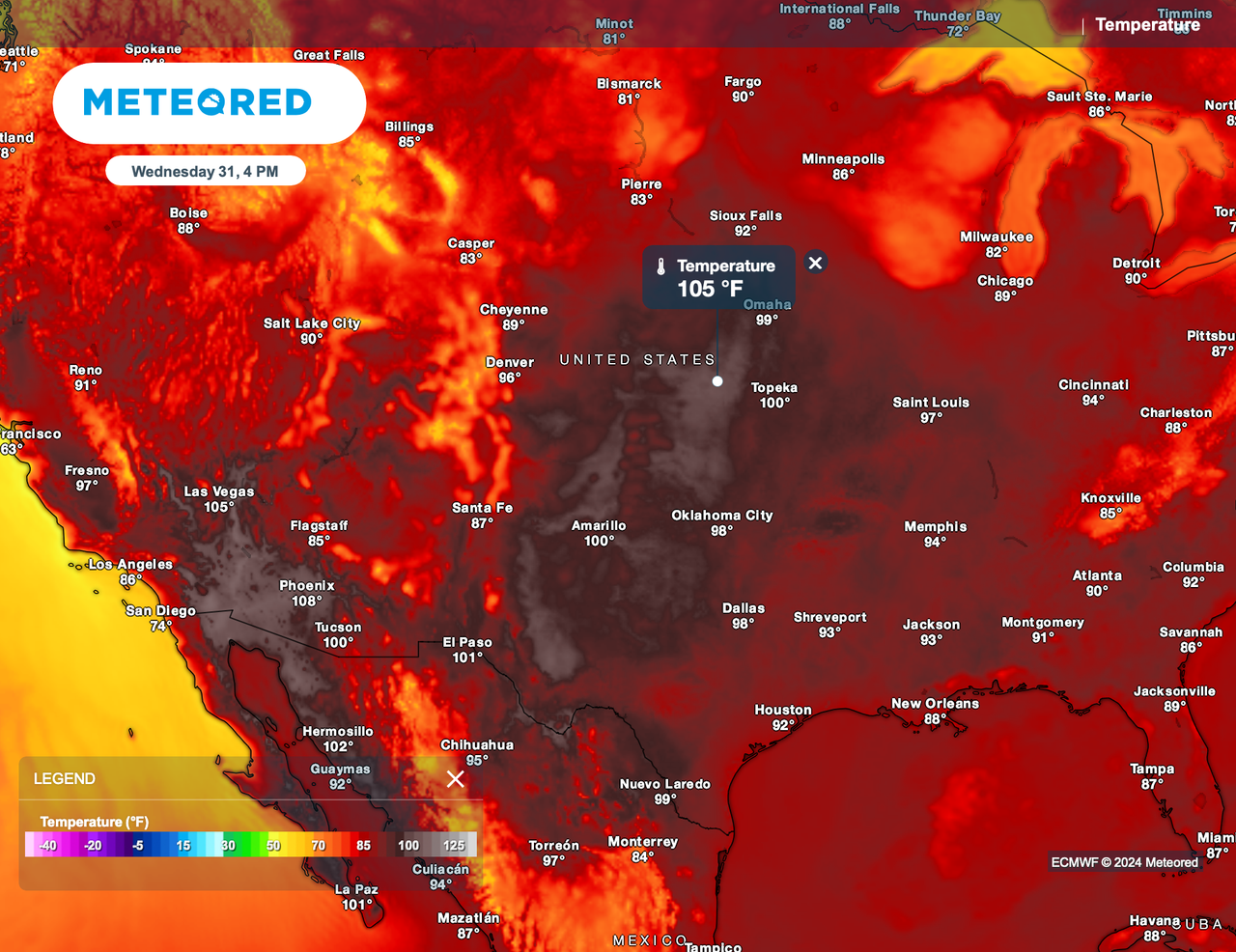 Extreme heat returns to the Central US this week, over 20 million Americans at risk for ...