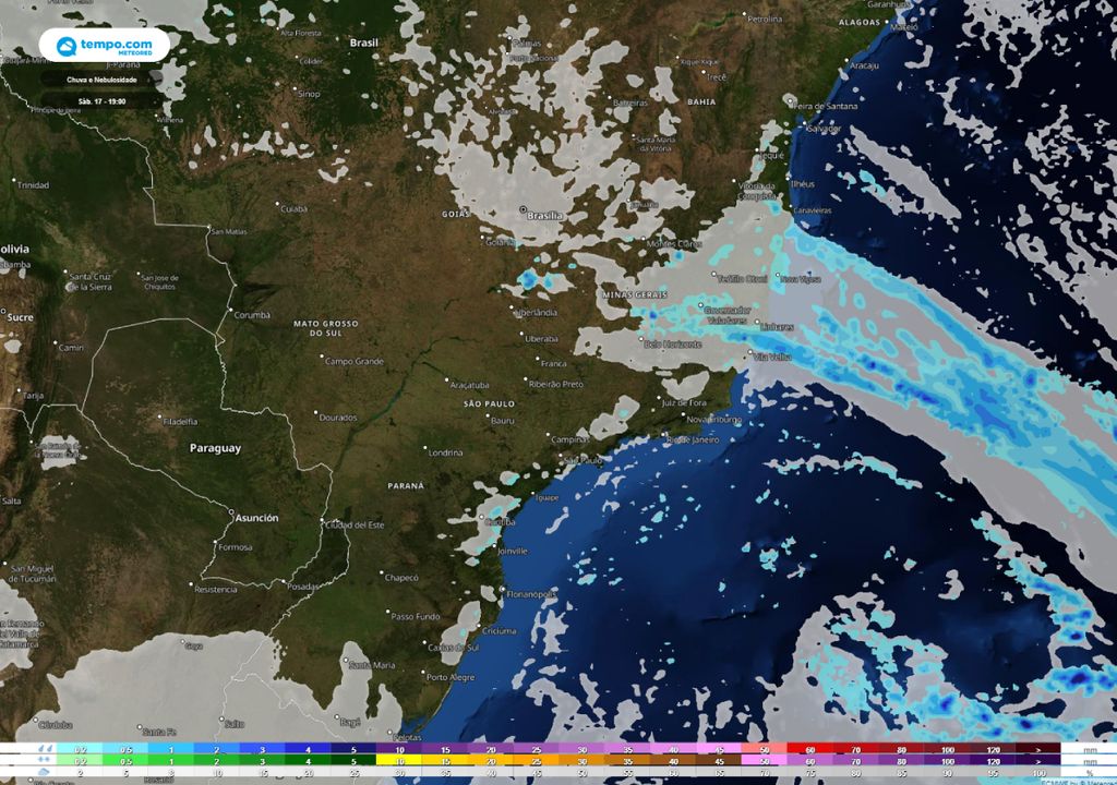 Fim de semana: tempo instável no leste do Brasil e mais temporais para o RS Fim de semana: tempo instável no leste do Brasil e mais temporais para o RS
