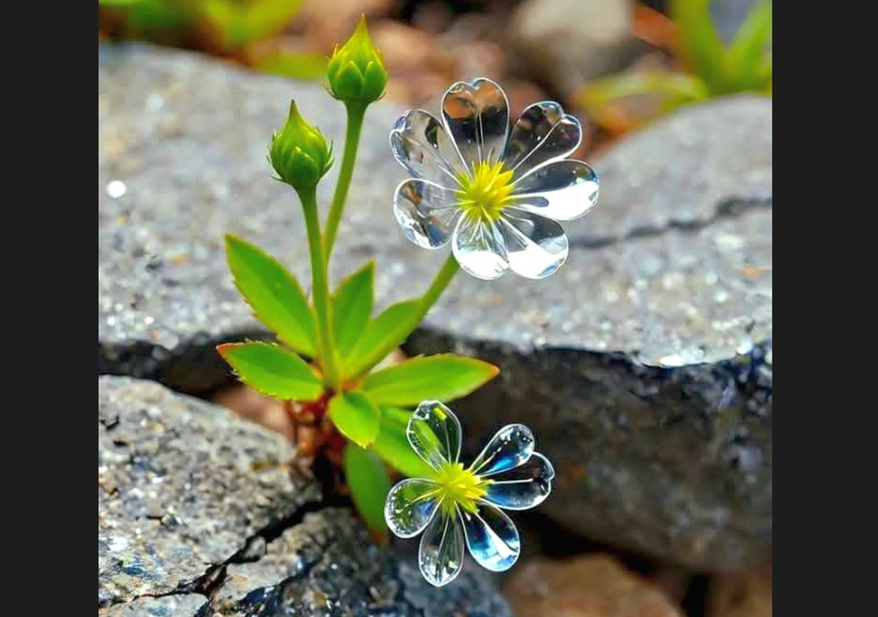 La espectacular flor que se vuelve transparente cuando llueve sobre ...