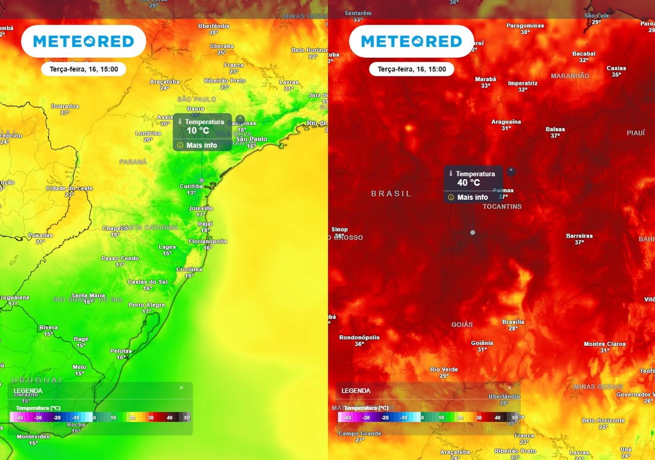 Frente fria causa contraste de 30°C no Brasil; veja onde as ...