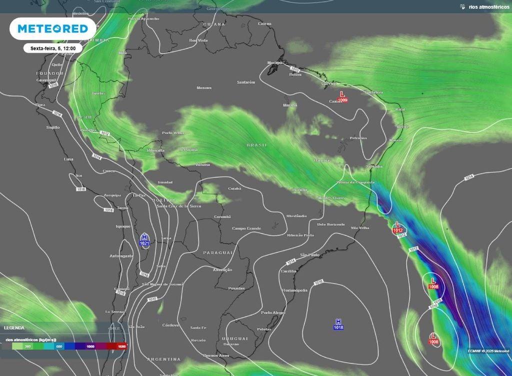 Frente fria consolida canal de umidade e chuvas podem chegar aos 200 mm ...