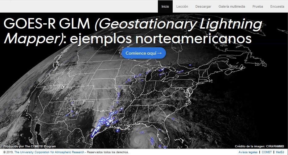 GOES-R GLM (Geostationary Lightning Mapper): ejemplos norteamericanos
