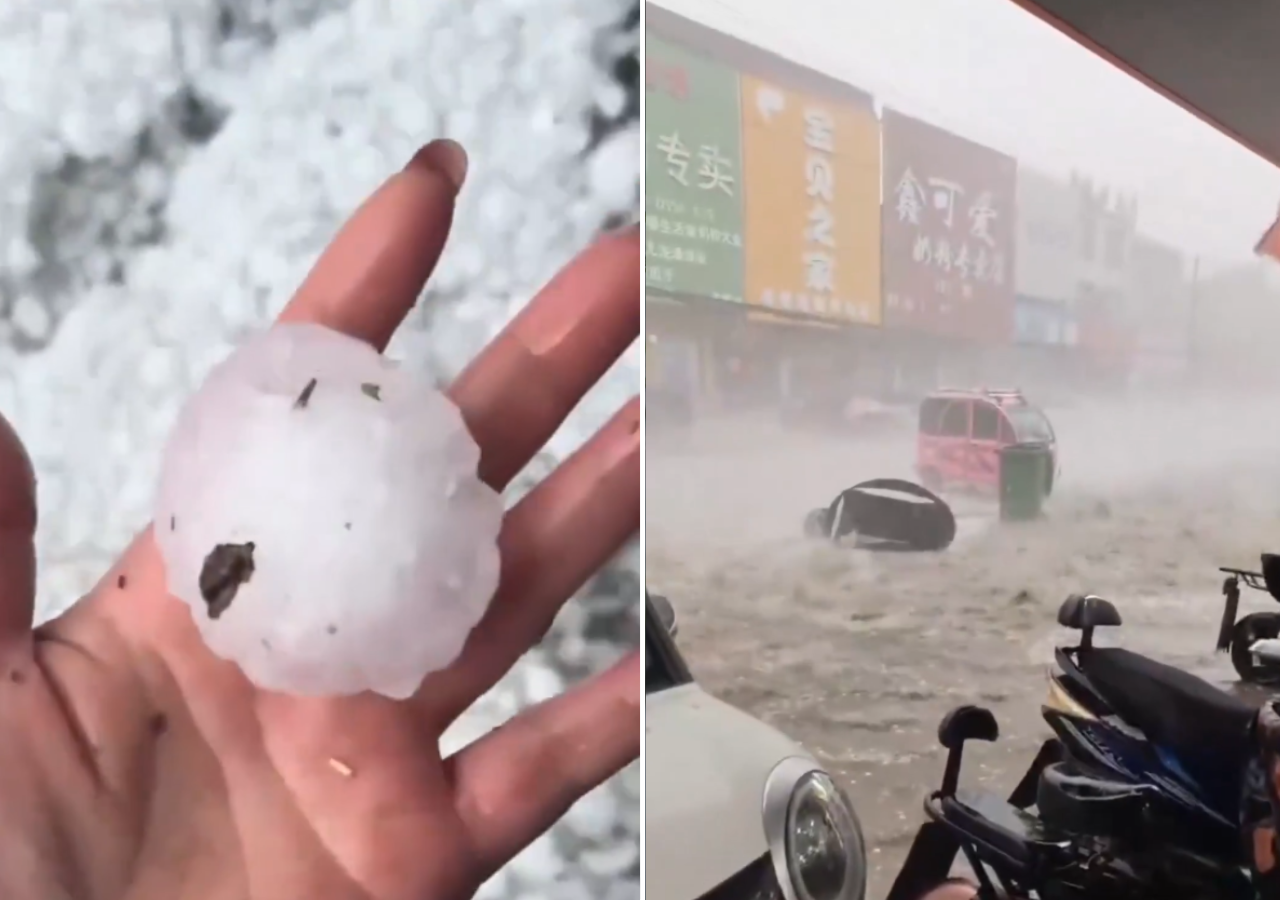 Granizo gigante golpea Lingbi, China: graves daños materiales y varios ...