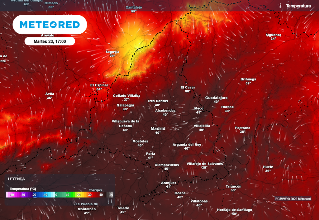 Hasta 41 ºC: Duncan Wingen señala el peor día de la ola de calor en Madrid