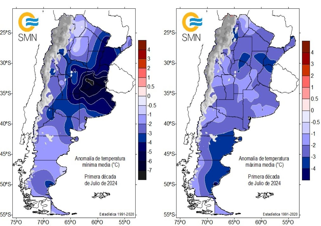Histórica ola de frío polar en Argentina: 11 provincias en alerta roja, según el Servicio ...