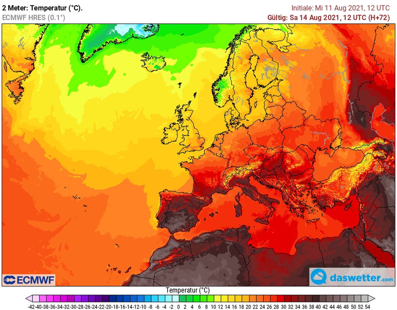 Todeshitze über Europa! 48,8 Grad auf Sizilien gemessen!