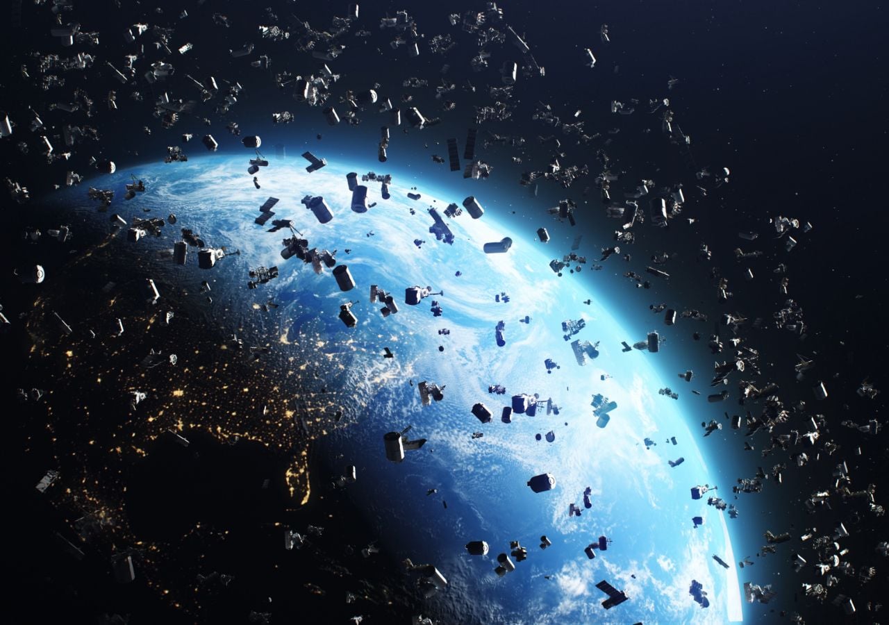 How does climate change affect space satellites and sustainability?