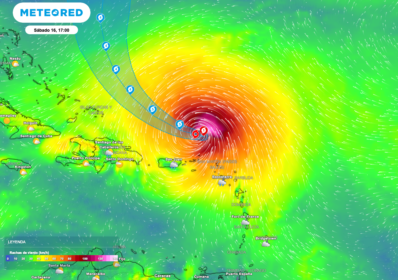 Huracán mayor Erin, se convierte en un peligroso ciclón de categoría 5 y pone a islas del Caribe ...
