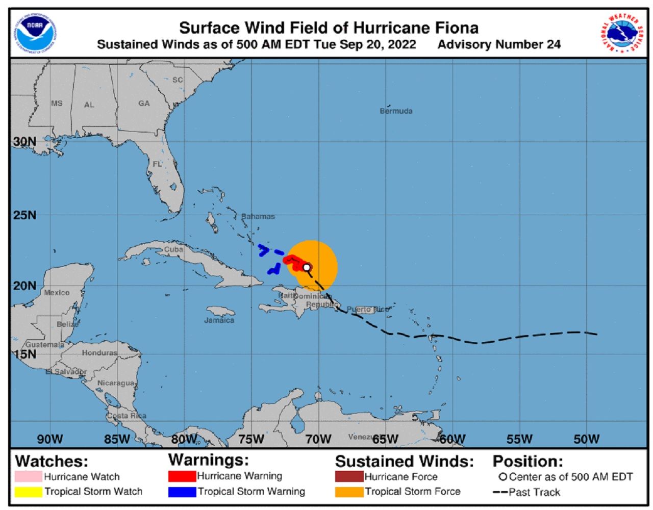 Fiona: el huracán con mayor intensidad en lo que va de la temporada 2022