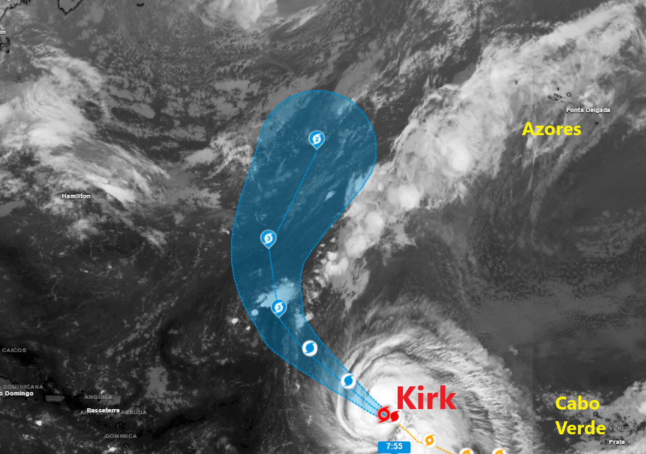 El huracán Kirk podría situarse al oeste de la Península y sus restos ...