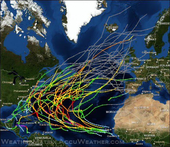 Huracanes, ciclones tropicales y tormentas extratropicales en Europa