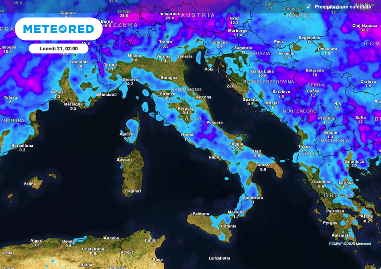 Meteo Jesolo. Previsioni a 14 giorni Meteored