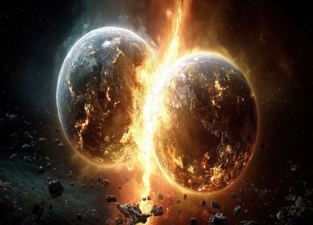 Incroyable : une collision entre deux planètes observée à l'autre bout ...