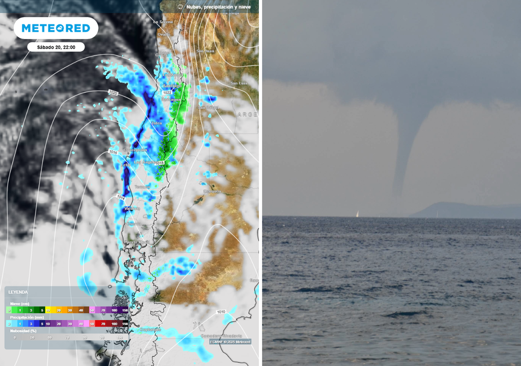 Inestabilidad persiste en el sur de Chile: posibilidad de formación de trombas marinas se ...